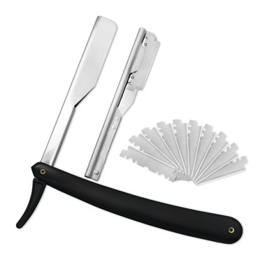 Brown Stainless Steel Professional Barber Straight Edge Razor with 15 ...