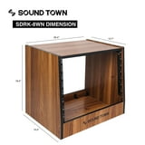 Sound Town DIY 8U Studio Rack with Furniture Grade Walnut Laminate ...