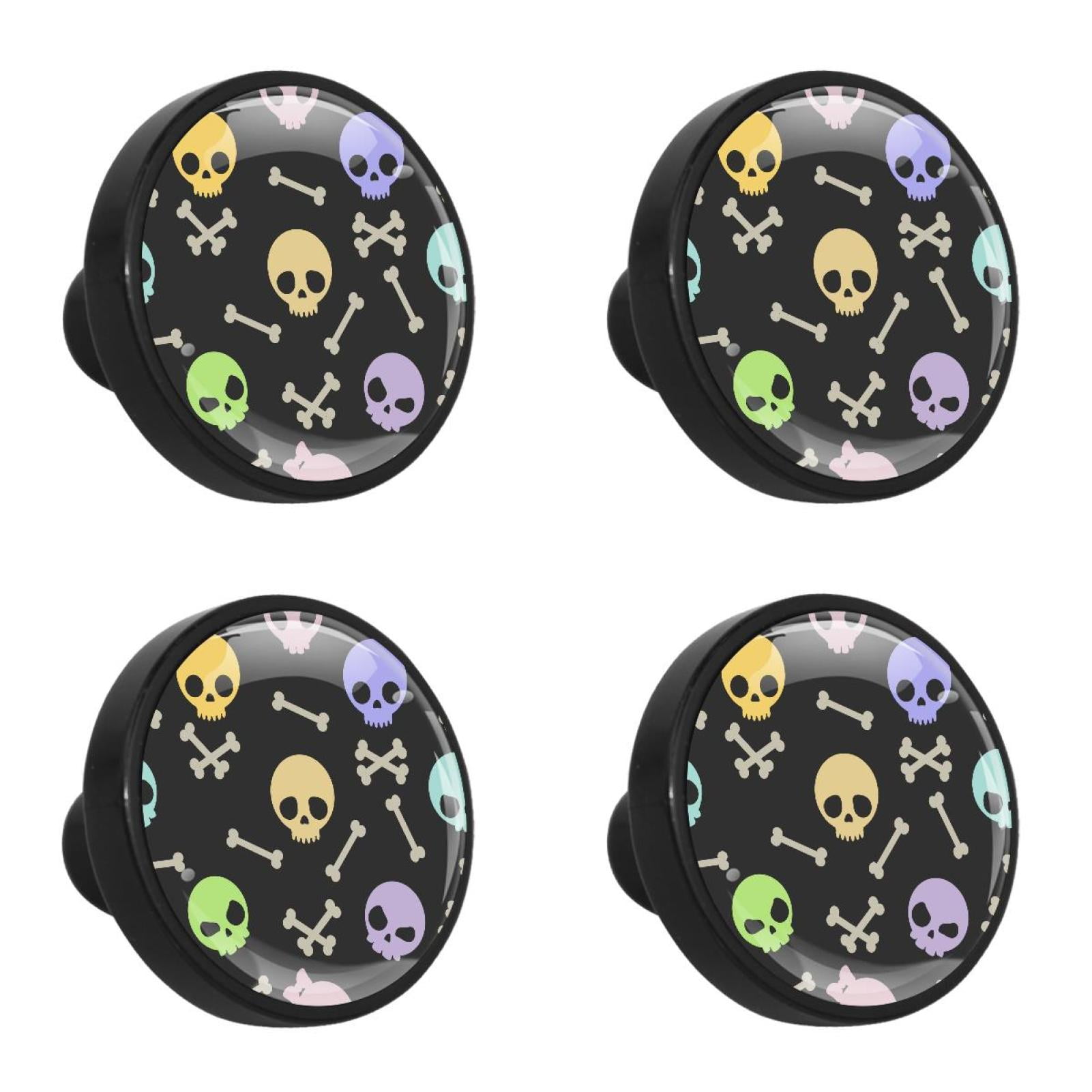 4 Pcs Skull Knobs for Kitchen Cabinet Cupboard Dresser Bookcase Drawer ...