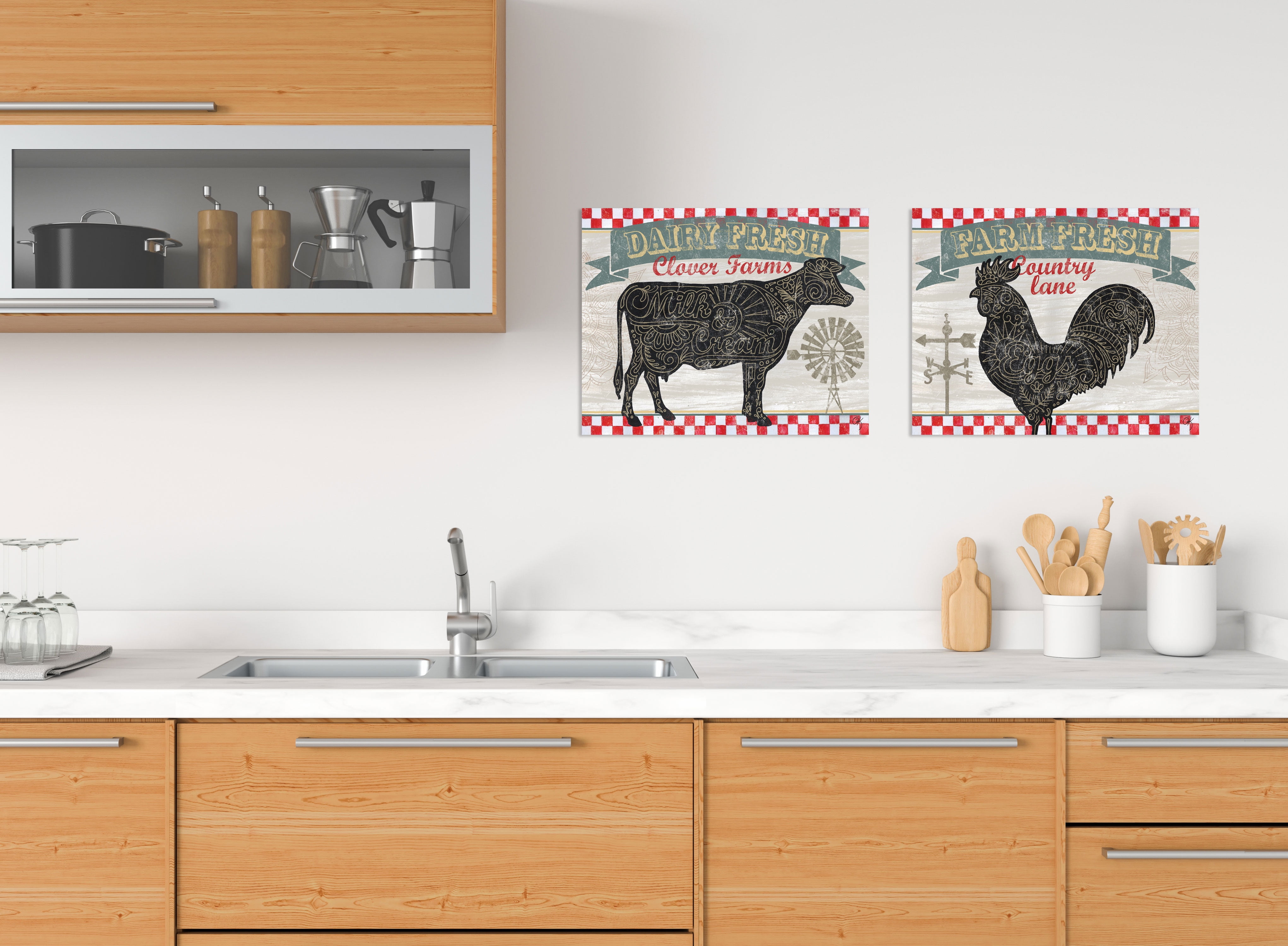 Gango Home Decor Country-Rustic Country Rustic "Farm Fresh" and "Dairy ...