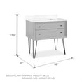 DHP Tribecca 36 Inch Floating Wall Mounted Bathroom Vanity with Sink ...
