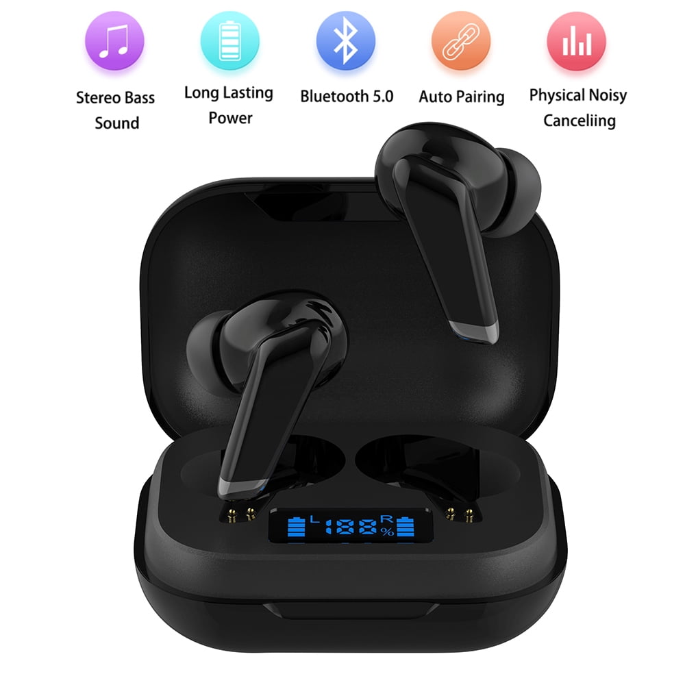 Wireless Earbuds Bluetooth 5.0 Headphones with Digital LED Display ...