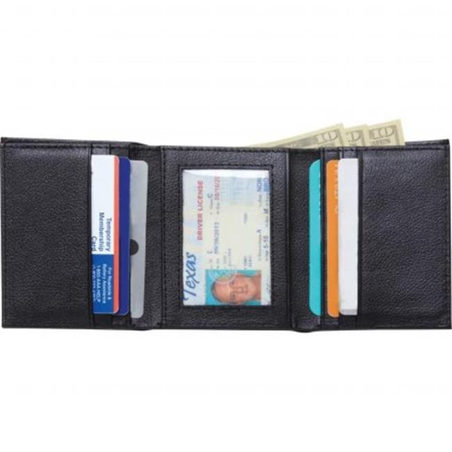 Mens Tri-Fold Wallet with Transparent Drivers License Window - Walmart.com