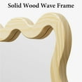 Irregular Wall Mirror with Solid Wood Frame, 22"x30" Wavy Boho Mirror ...