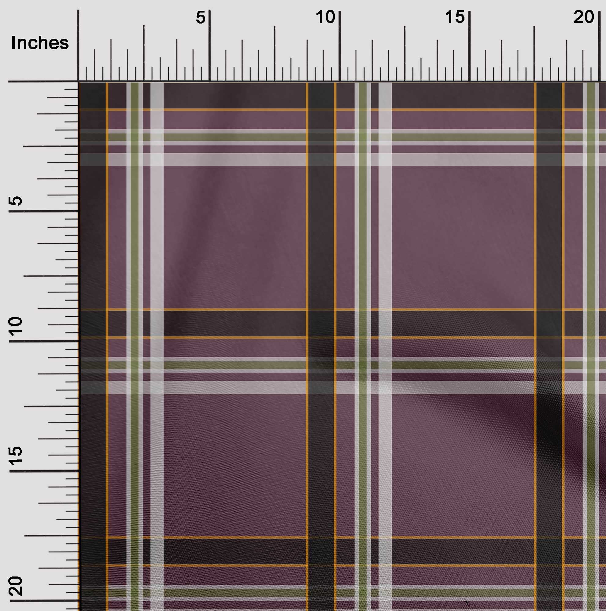 oneOone Silk Tabby Chocolate Brown Fabric Madras Check Diy Clothing ...