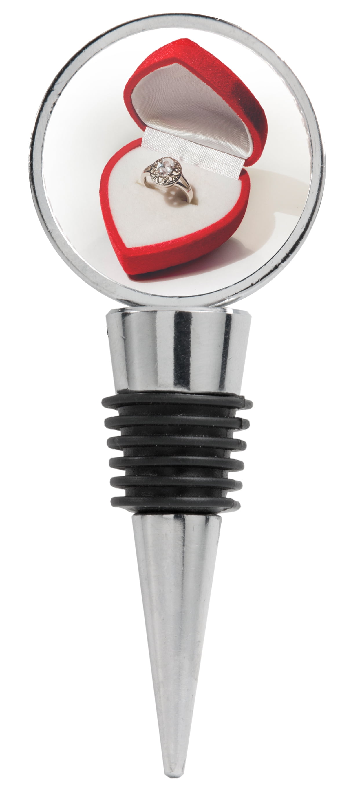 Engagement Ring Proposal in Heart Box Wine Stopper - Walmart.com