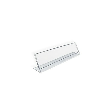Azar 112740 3.5" W x 2.5" H L-Shaped Acrylic Sign Holder, 10Pack ...