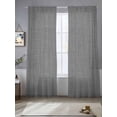 Classic Solid Gray Sheer Curtains 2 Panels Set Vintage Monochrome Lihgt ...