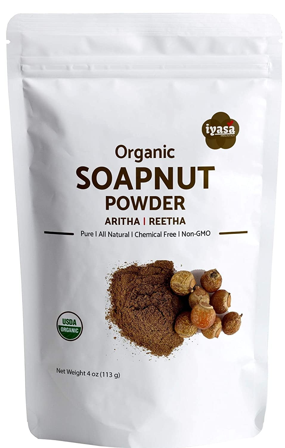 Organic Soapnut Powder Aritha Reetha Sapindus Mukorossi Natural Shampoo ...