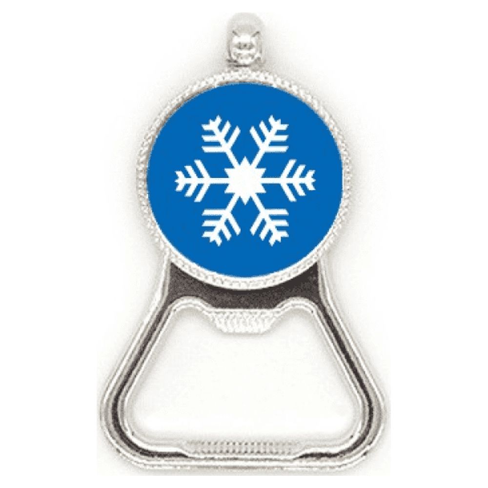 Deporte de invierno Azul Snowflake silueta Acero inoxidable Metal ...
