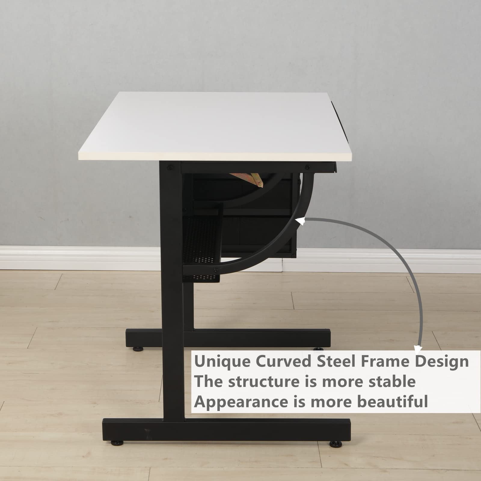 Buy Dicoly Drafting Table for Artists,0-80° Tilted Tabletop Sketching ...