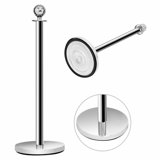 Costway 6Pcs Stanchion Posts Queue Pole Retractable 3 Velvet Ropes with ...