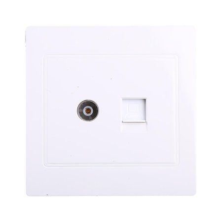 Rj45 Network Adapter+tv Antenna Coaxial Wall Mount Output Faceplate ...