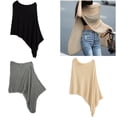 Breathable Lightweight Knitted Capelet Shawl For Spring Travel, Beach ...