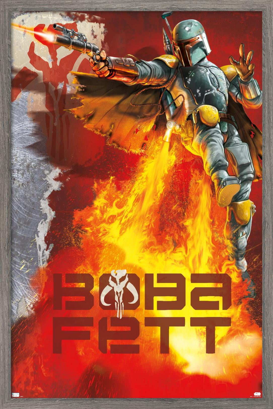 Star Wars: Saga - Boba Fett - Jet Pack Flames Wall Poster, 14.725" x 22 ...