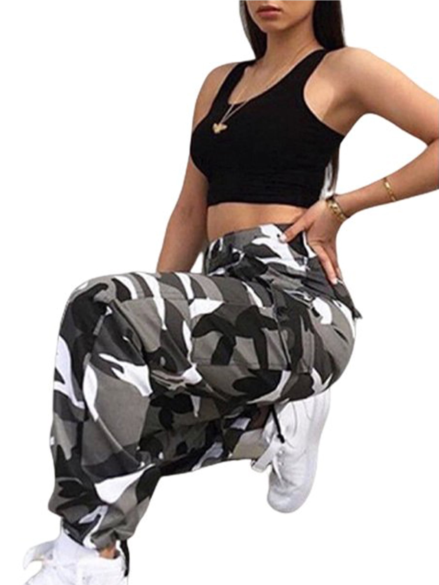 Centuryx Summer Camo Cargo Trousers Pants For Women Casual Military