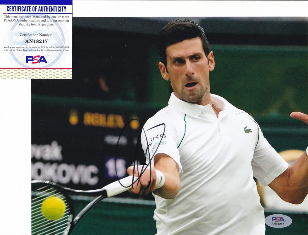 Novak Djokovic Tennis Legend Signed Autograph 8x10 Photo PSA/DNA COA E ...