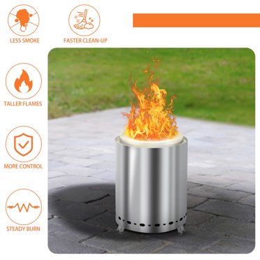Auseo Tabletop Fire Pit Smokeless Outdoor Mini Fire Compact & Portable ...