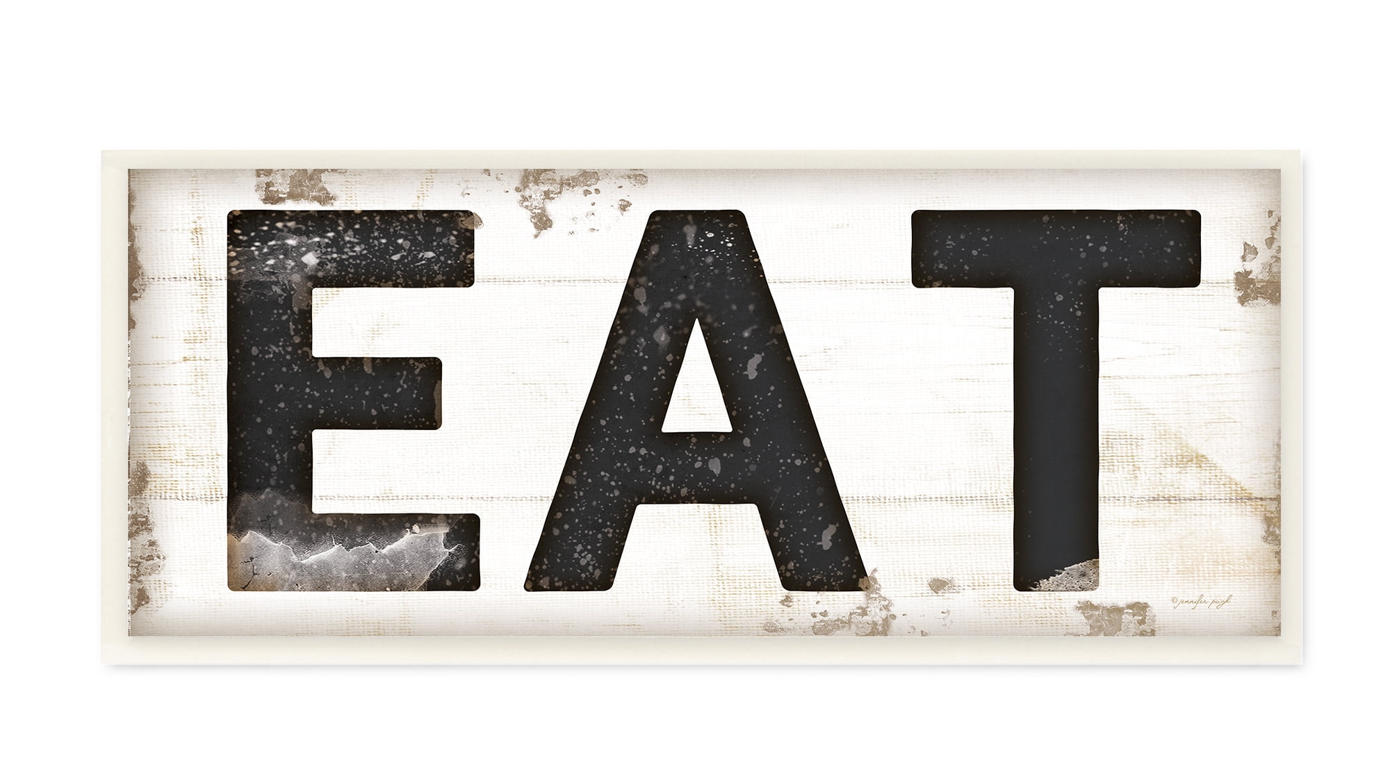 The Stupell Home Decor Collection EAT Typography Vintage Sign Wall ...