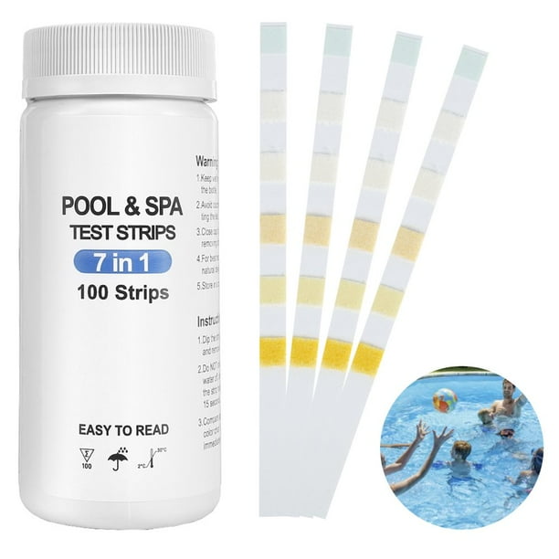 PENGXIANG 100Pcs Pool and Spa Test Strips 7- in-1 Water Hot Tub PH Pool ...