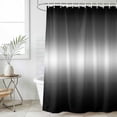 72x78 Inch Shower Curtain Black Ombre Bathroom Decor, Waterproof Fabric ...
