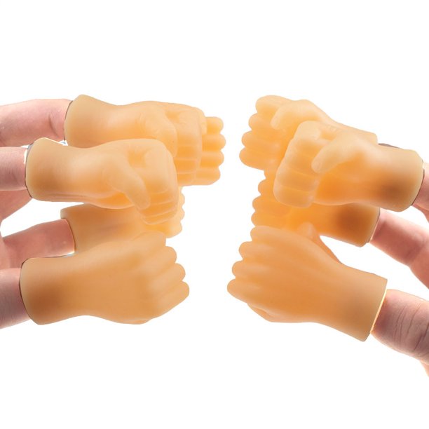 10 Pieces of Fist Finger Puppet Finger Set Small Fist Attack Yeah Left ...