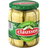 Claussen Kosher Dill Pickle Sandwich Slices 20 fl oz Resealable Jar ...