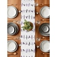 Burlap Table Runner 48 Inches Long, Watercolor Seamless Birds on Lines ...