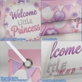 Welcome Little Princess Baby Shower Backdrop, Pink Purple Balloon ...