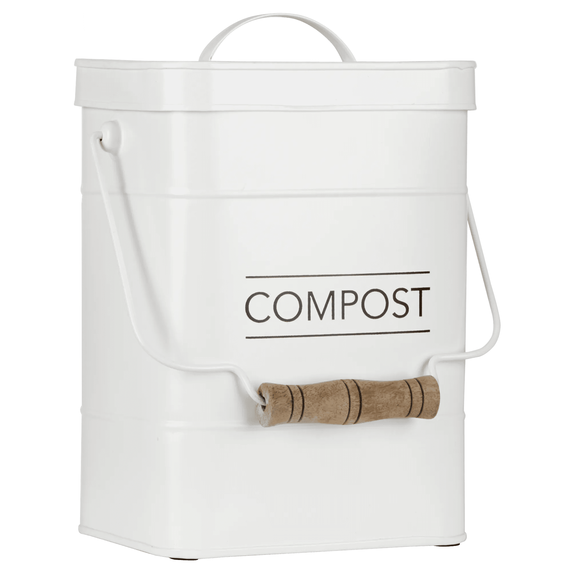 Click here for Bouclair White Compost Rustic Metal Bin 8 X 10.5 I... prices