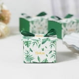 Efavormart 25 Pack Green Monstera Leaf Print Party Favor Gift Boxes ...