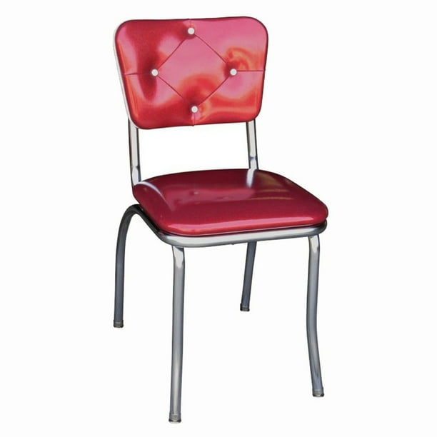 Richardson Seating Button Tufted Dining Chair - Sparkle Red - Walmart.com