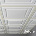 EZ-On T-bar Ceiling Grid Cover Kit - Snap On - White - 58 Piece (96 sq ...