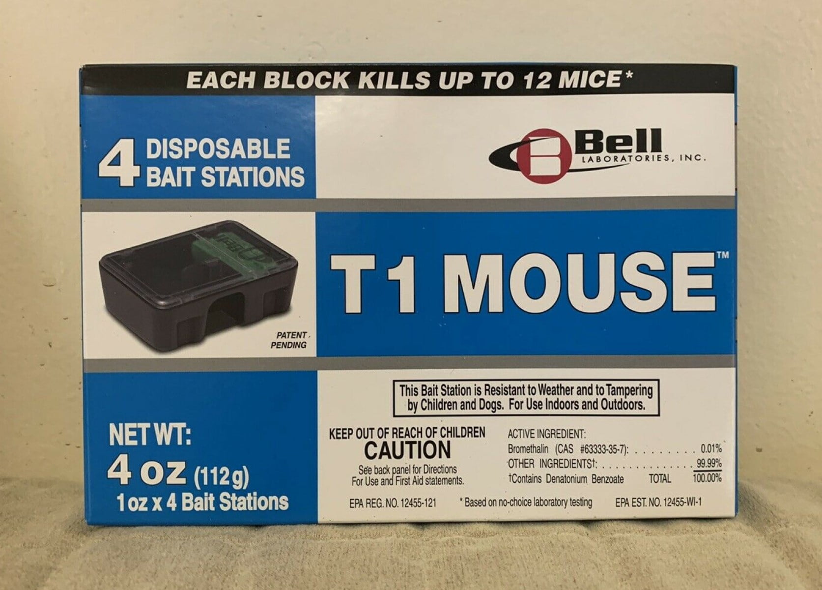 T1 Mouse Disposable Bait Station - Kills Up To 12 Mice Per Station - 4 ...