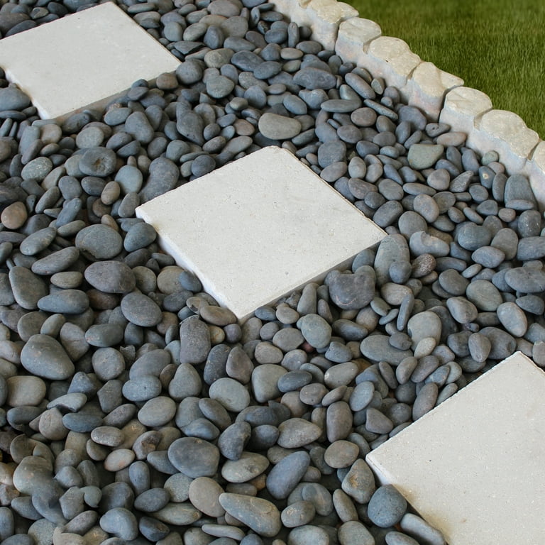 Rainforest Outdoor Decorative Stones Mexican Beach Pebbles Grey 1 3