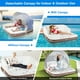 Costway Floating Island Inflatable Swimming Pool Float Lounge Raft with ...