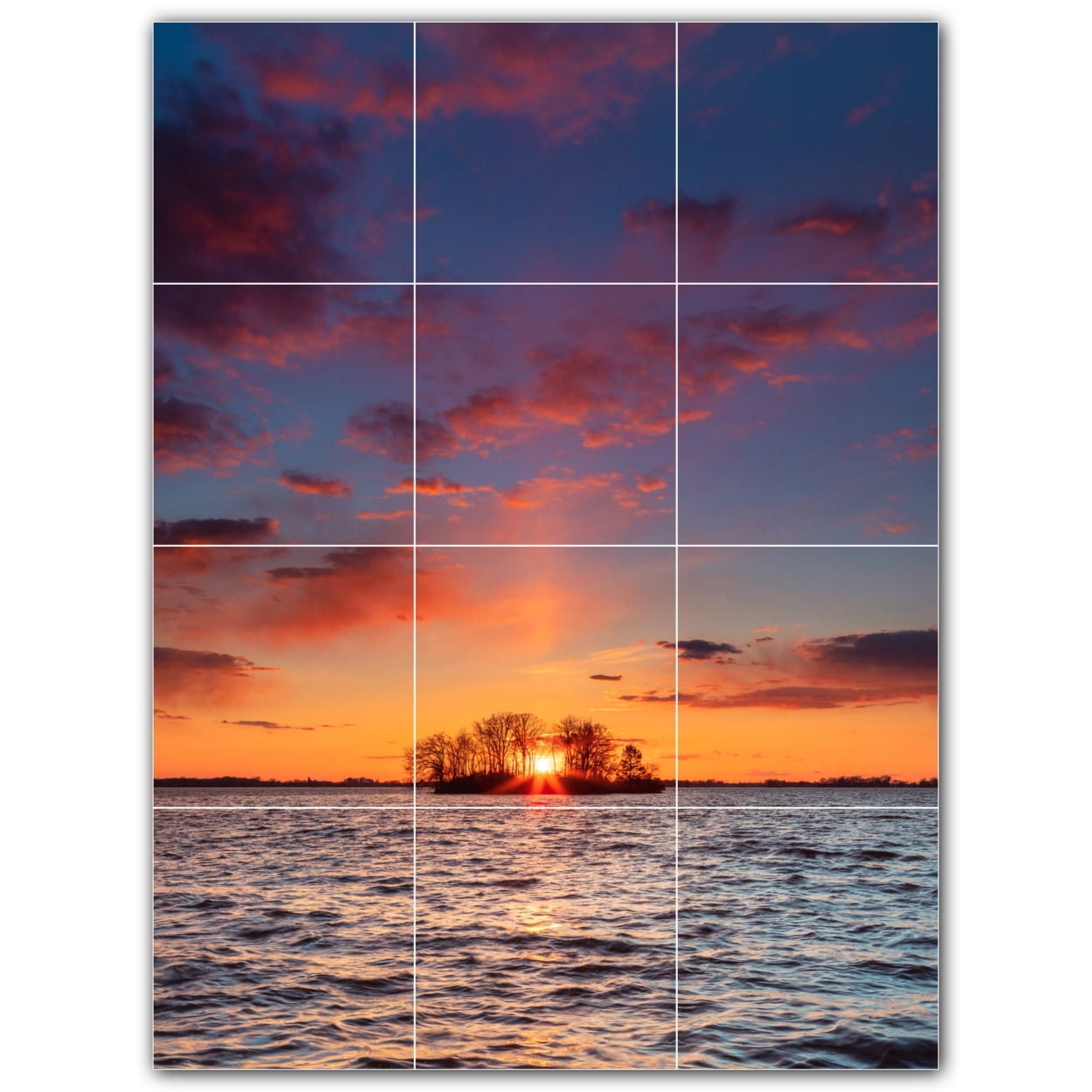 Picture-Tiles.com: Sunset Ceramic Tile Wall Mural WAL500967-34XL. 36"W ...