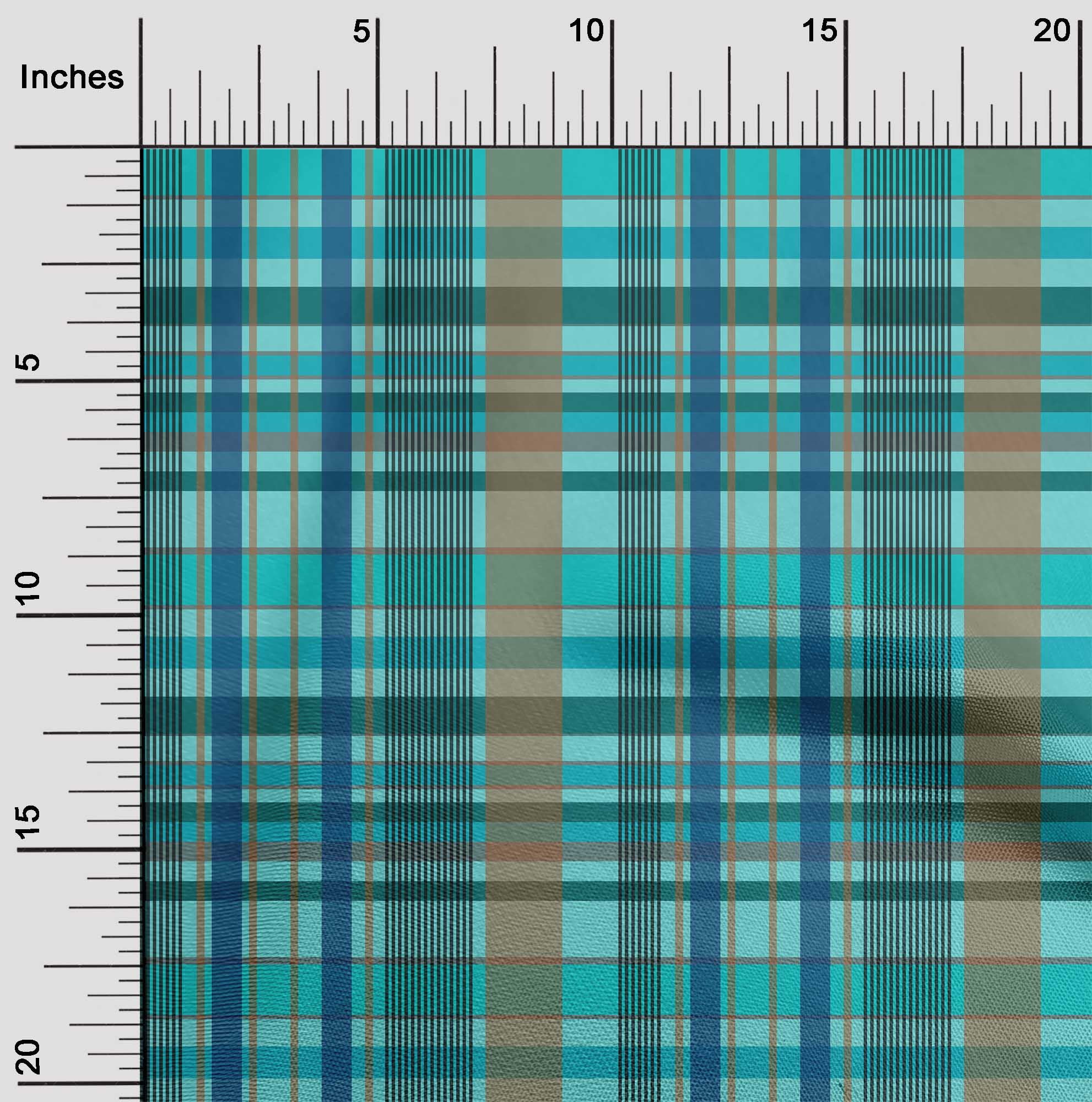 oneOone Cotton Silk Fabric Madras Check Print Fabric By The Yard 42 ...