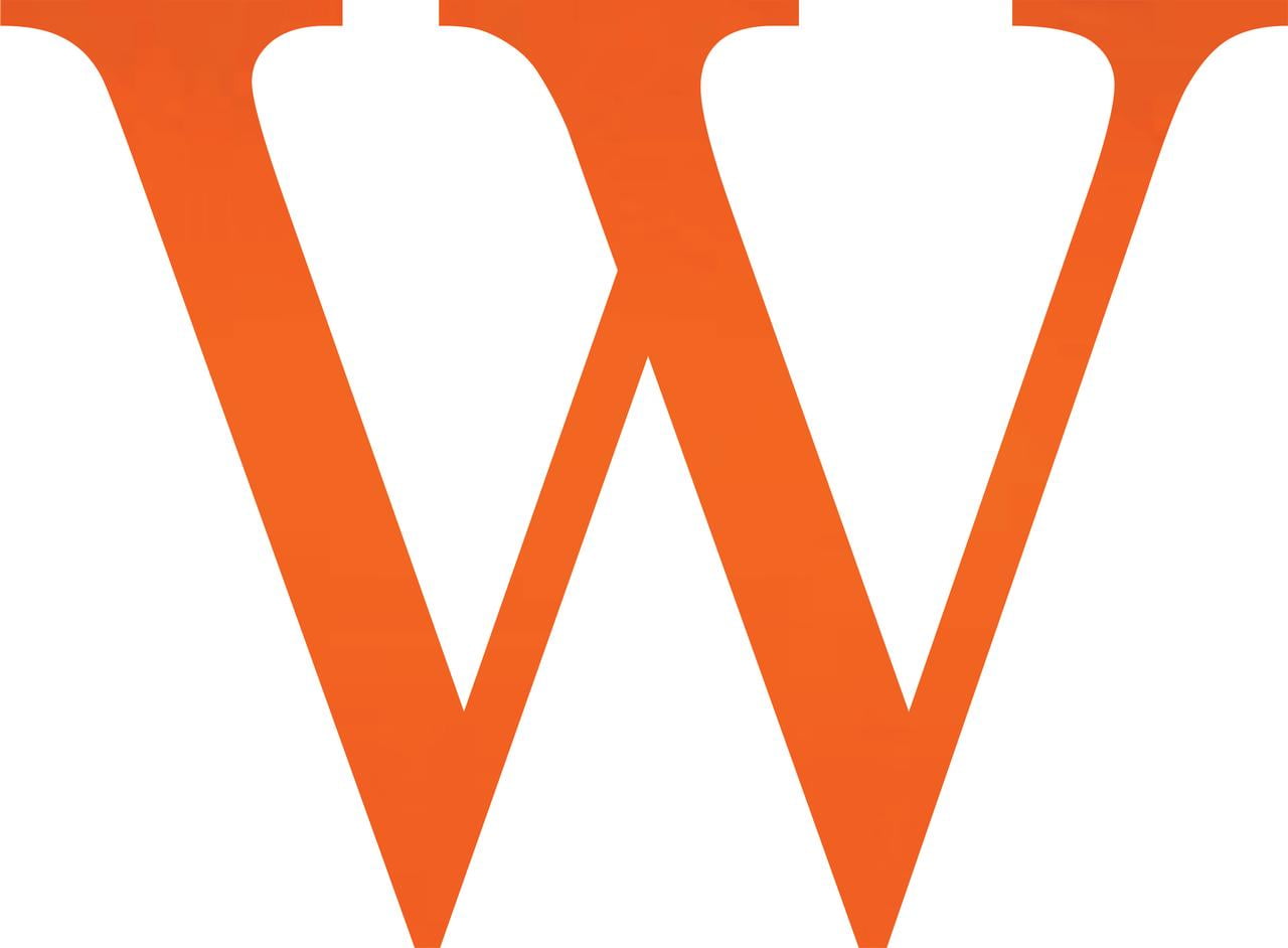 Acrylic Letter W Times, 2'' Tall Fluorescent Orange Acrylic Sign Letter ...