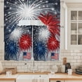 Anniversary USA Flag Kitchen Curtains Swag Valance and Tier Curtains ...