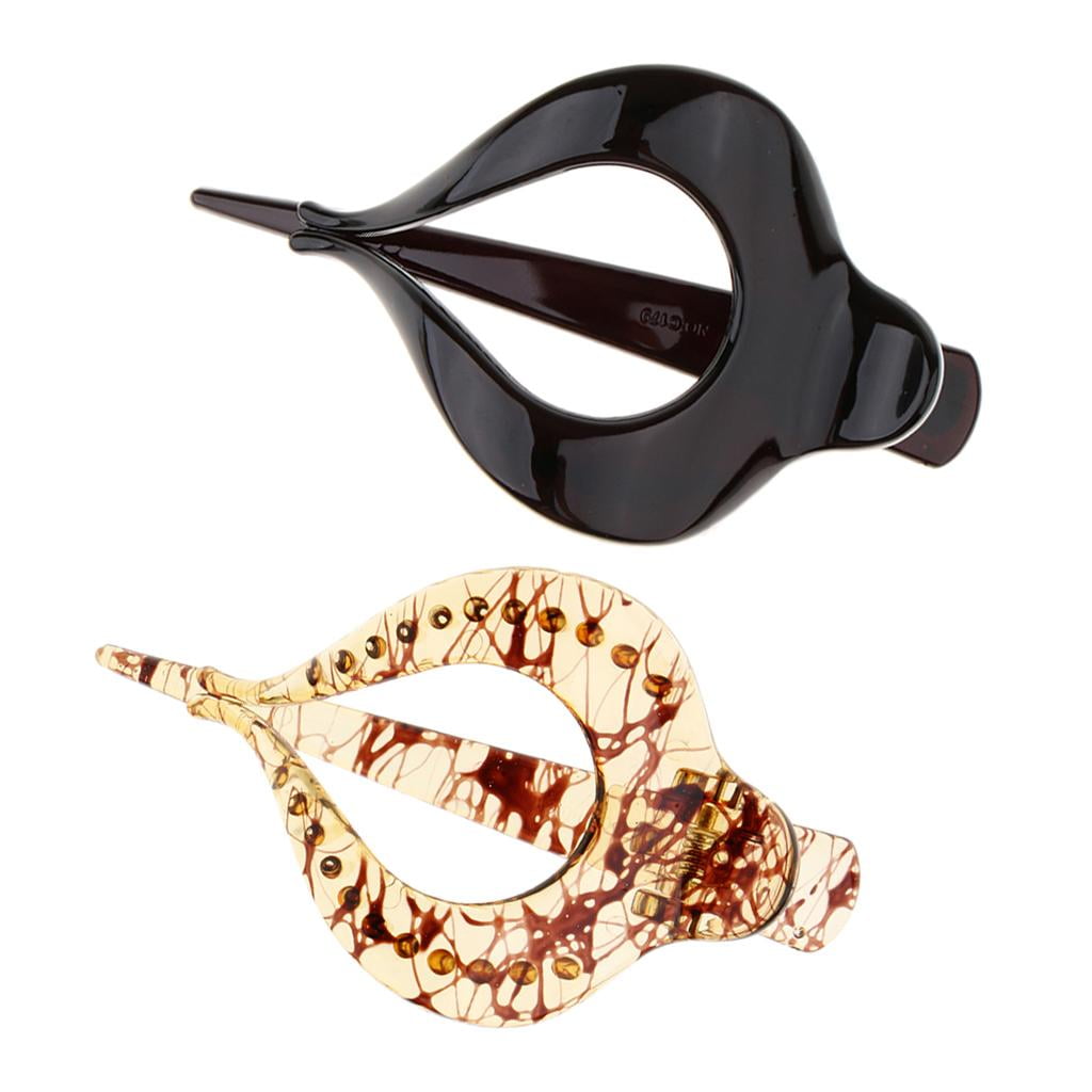 2 Pinzas para El cabellero Hugo pinza de pelo de acrílico grande ...