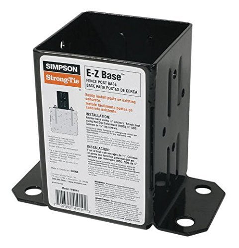 Simpson Strong Tie FPBB44 Black Powder-Coated 12-Gauge E-Z Base 10-per ...