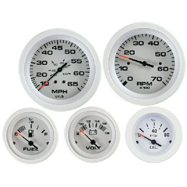 Sierra 69723P Arctic Series White Outboard 2 Set with Tachometer and ...