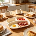 Divided Plastic Meal Tray 5 Compartment Dinner Plate Reusable Serving ...