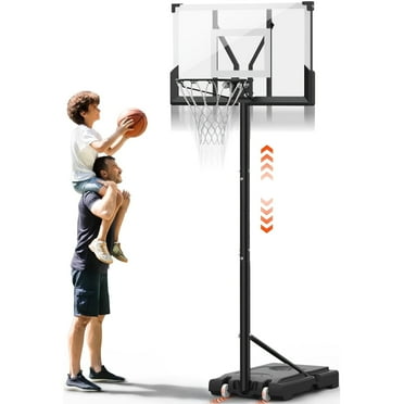 First Team OmniChamp Nitro Steel-Glass-HDPE Portable Basketball System44; Black - Walmart.com