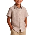 Boys Plaid Button Down Short Sleeve Shirt Casual Summer for Toddler ...
