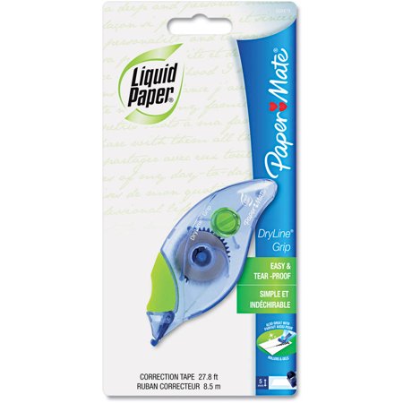 Liquid Paper DryLine Grip Correction Tape, Non-Refillable - Walmart.com