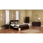 Metro Queen Platform Platform Bed with Flat Panel Foot Board and 2 ...