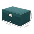 3-Layer Jewelry Box with Lock, Flannel, Earring & Necklace Storage ...