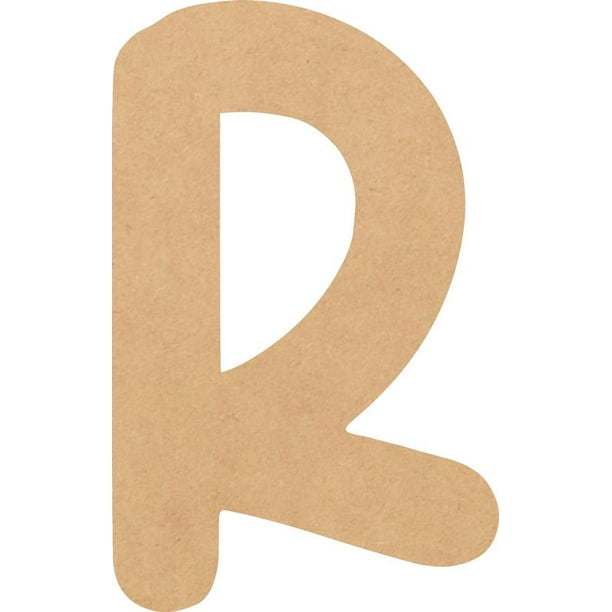 Unfinished MDF Wood Letter R, Craft Alphabet 5'' Tall DIY Wall Décor ...